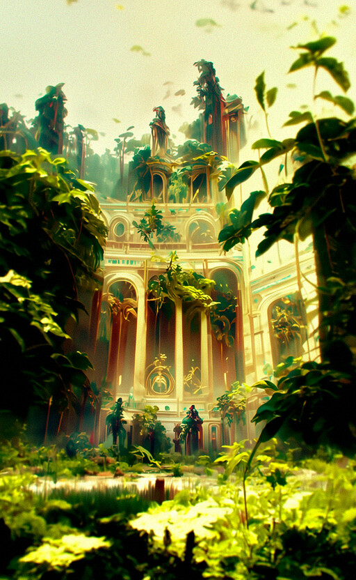 Brand - Overgrown Palace | Disco Diffusion v5.3