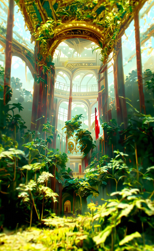 Brand - Overgrown Palace | Disco Diffusion v5.3