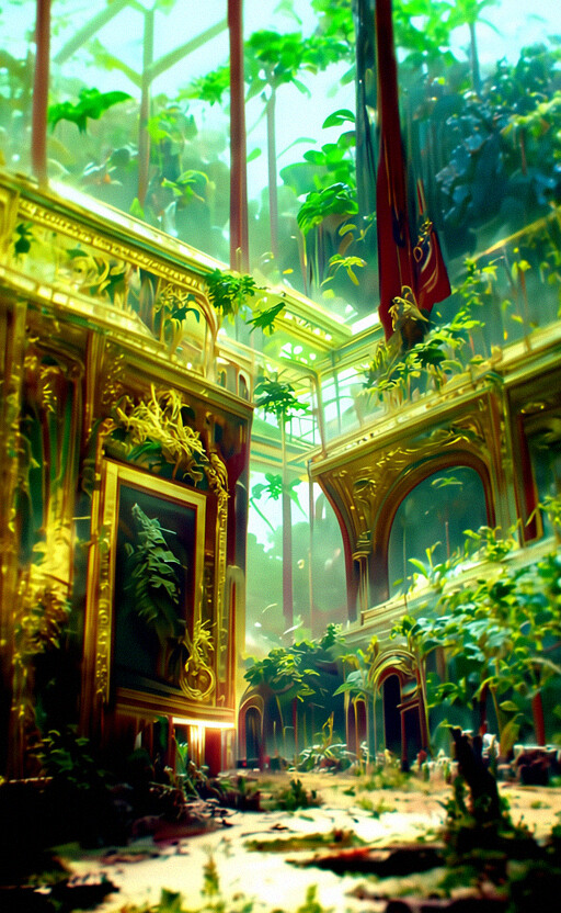 Brand - Overgrown Palace | Disco Diffusion v5.3