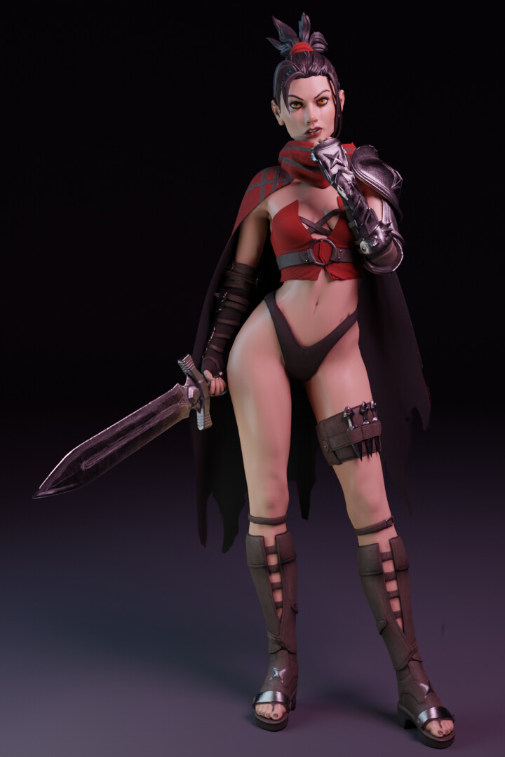 ArtStation - Gladiator_girl_from_South Korea
