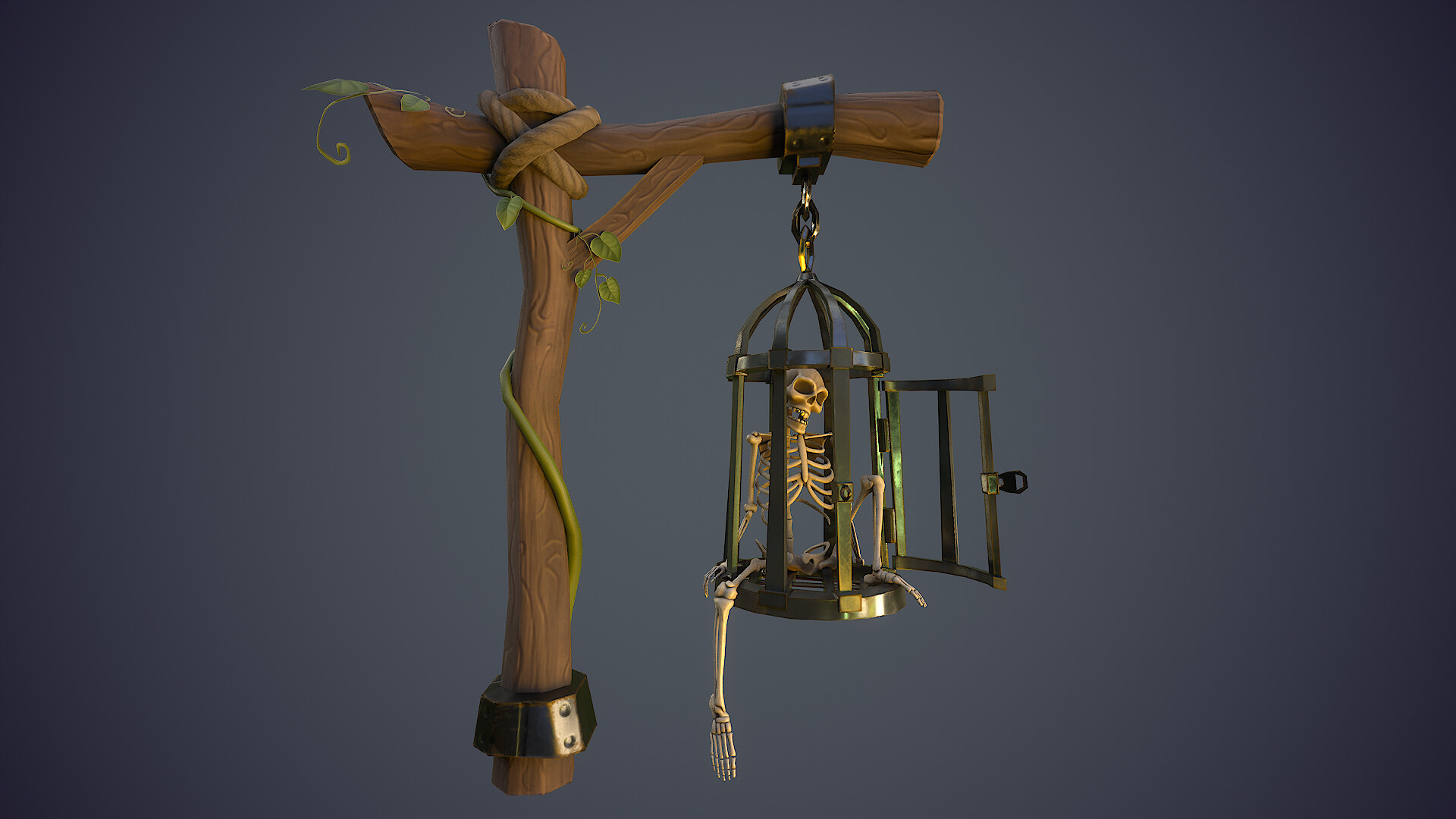 ArtStation - Caged Skeleton