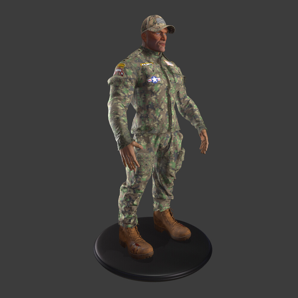 ArtStation - military male soldier