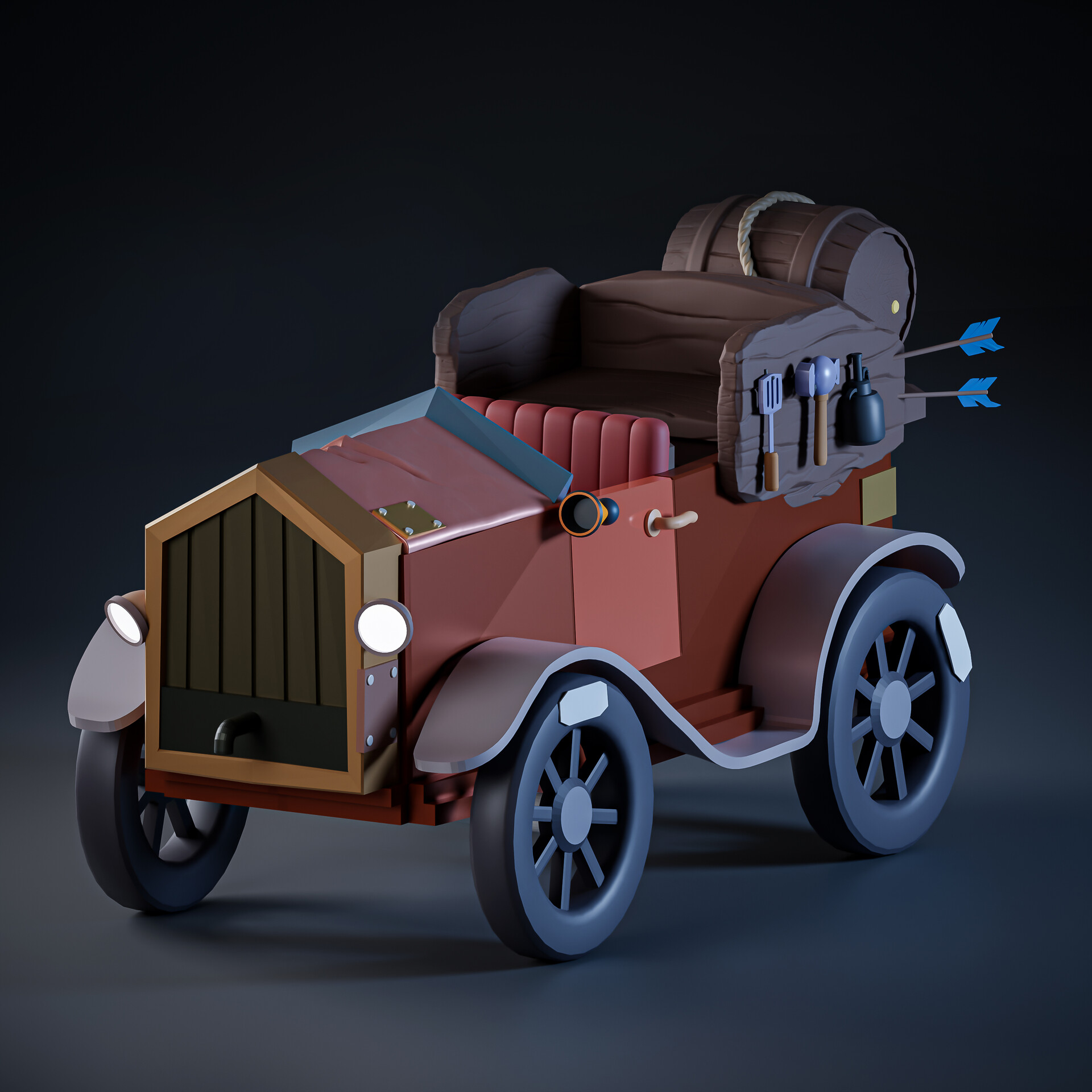 ArtStation - Stylized Car - CuheadShow FanArt
