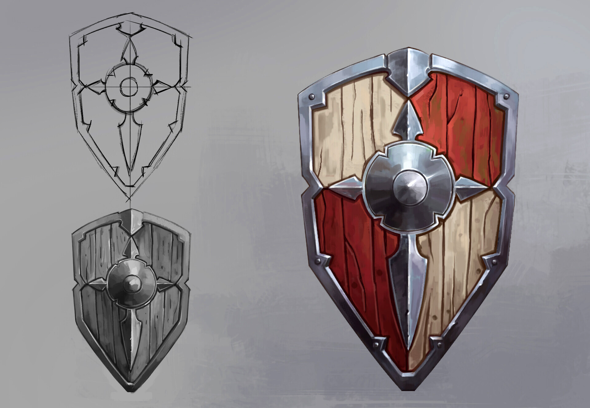 ArtStation - Viking Shield - Hammer - Game Ready