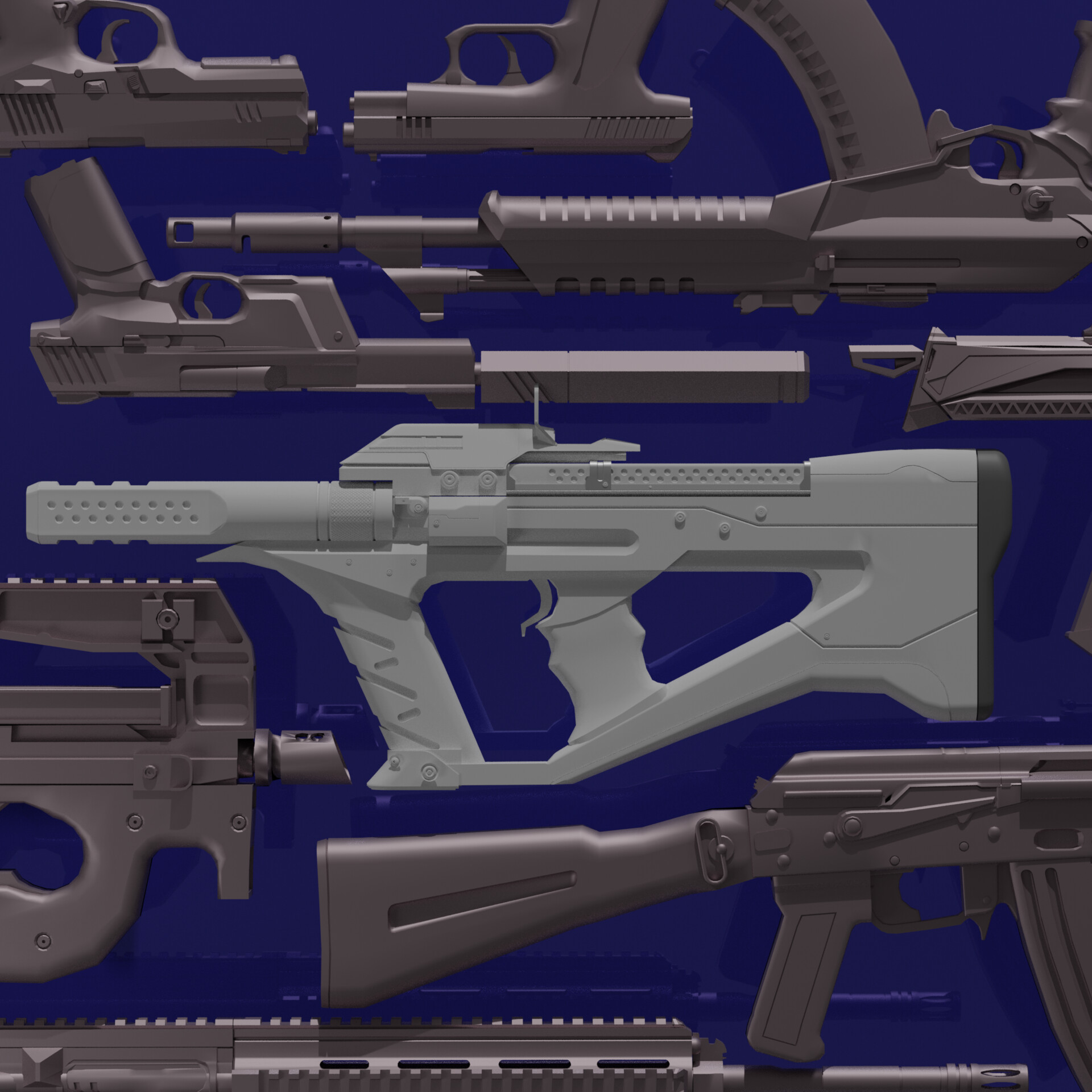 ArtStation - A fun gun showcase I rendered for a certain blender booth ...