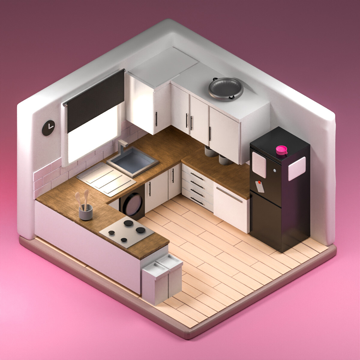 ArtStation - 3D Model of My Kitchen