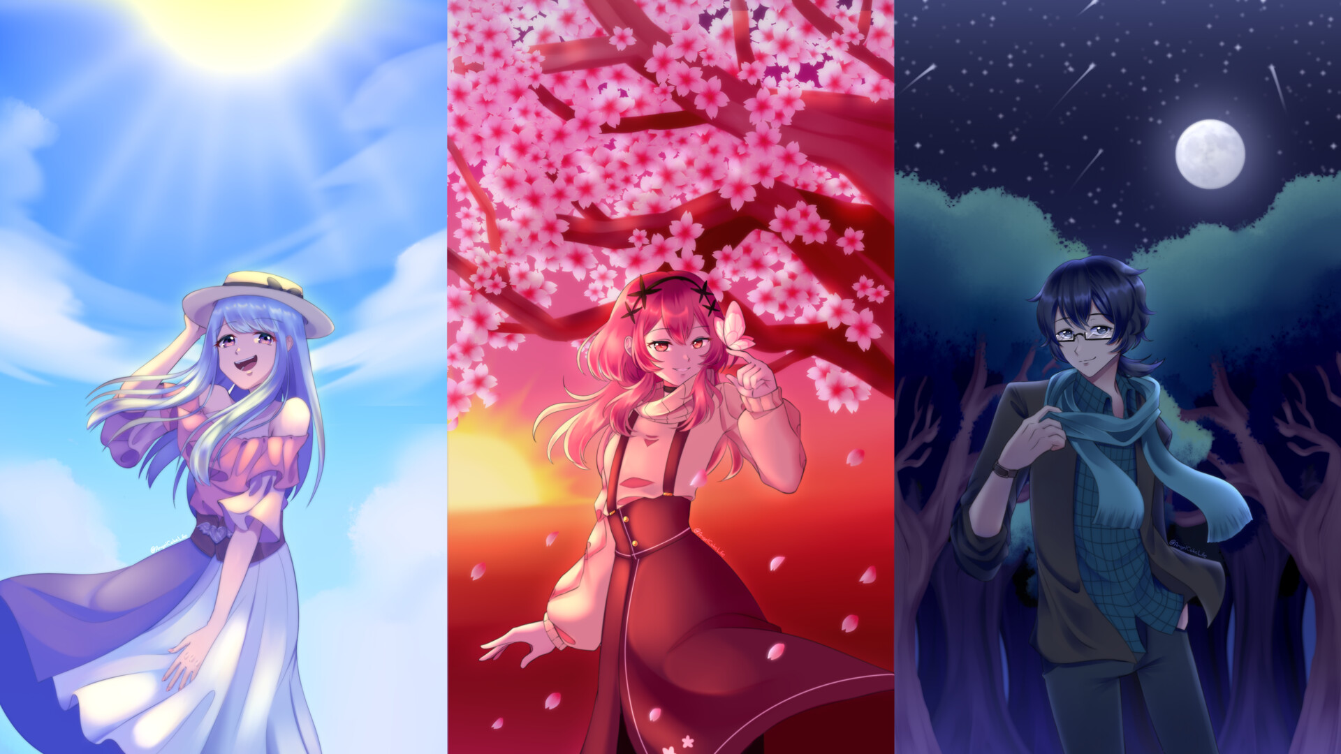 ArtStation - Friends Throughout Different Times