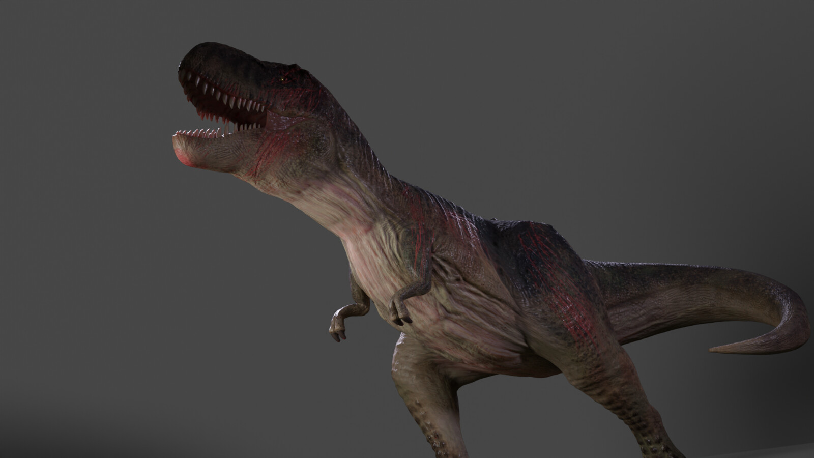 Korcan Eyigün - T-Rex chases after Raptors 3D Render