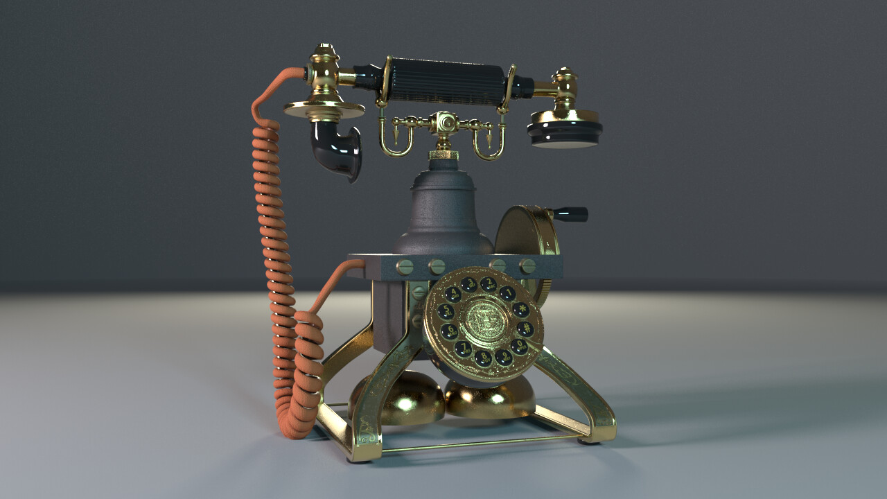 ArtStation - Model - Steam punk phone