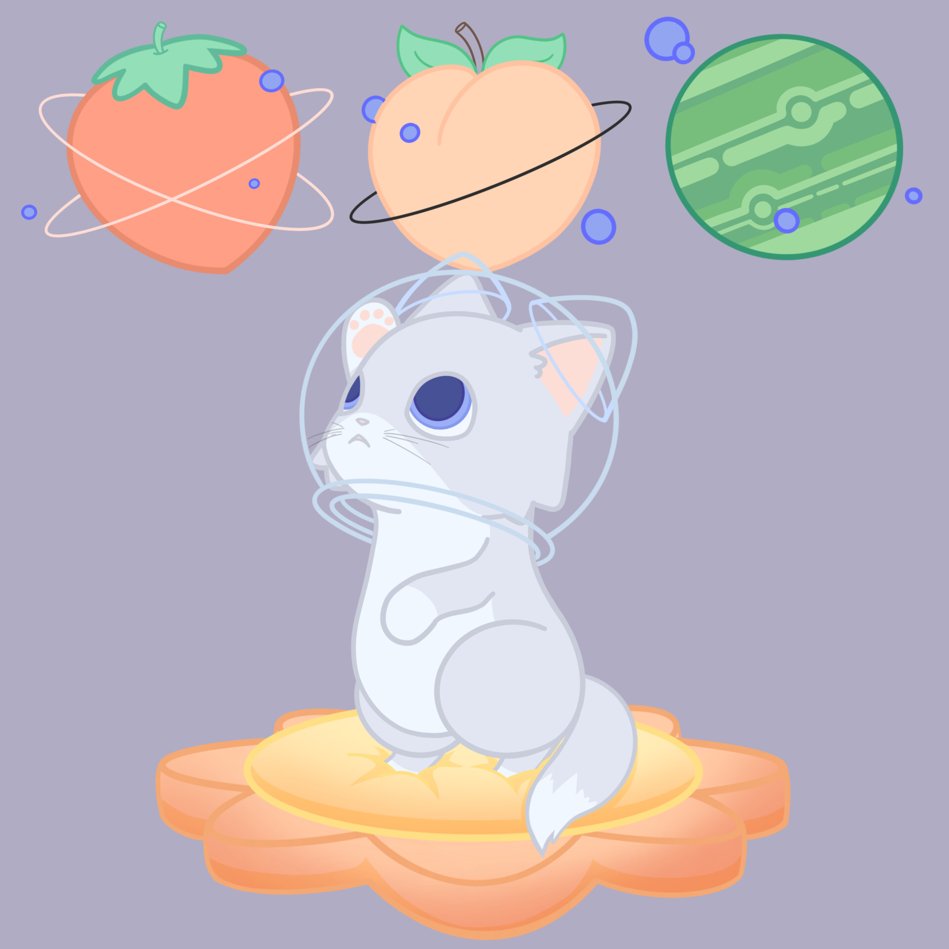 Kimi Yip - Space Cat Illustration