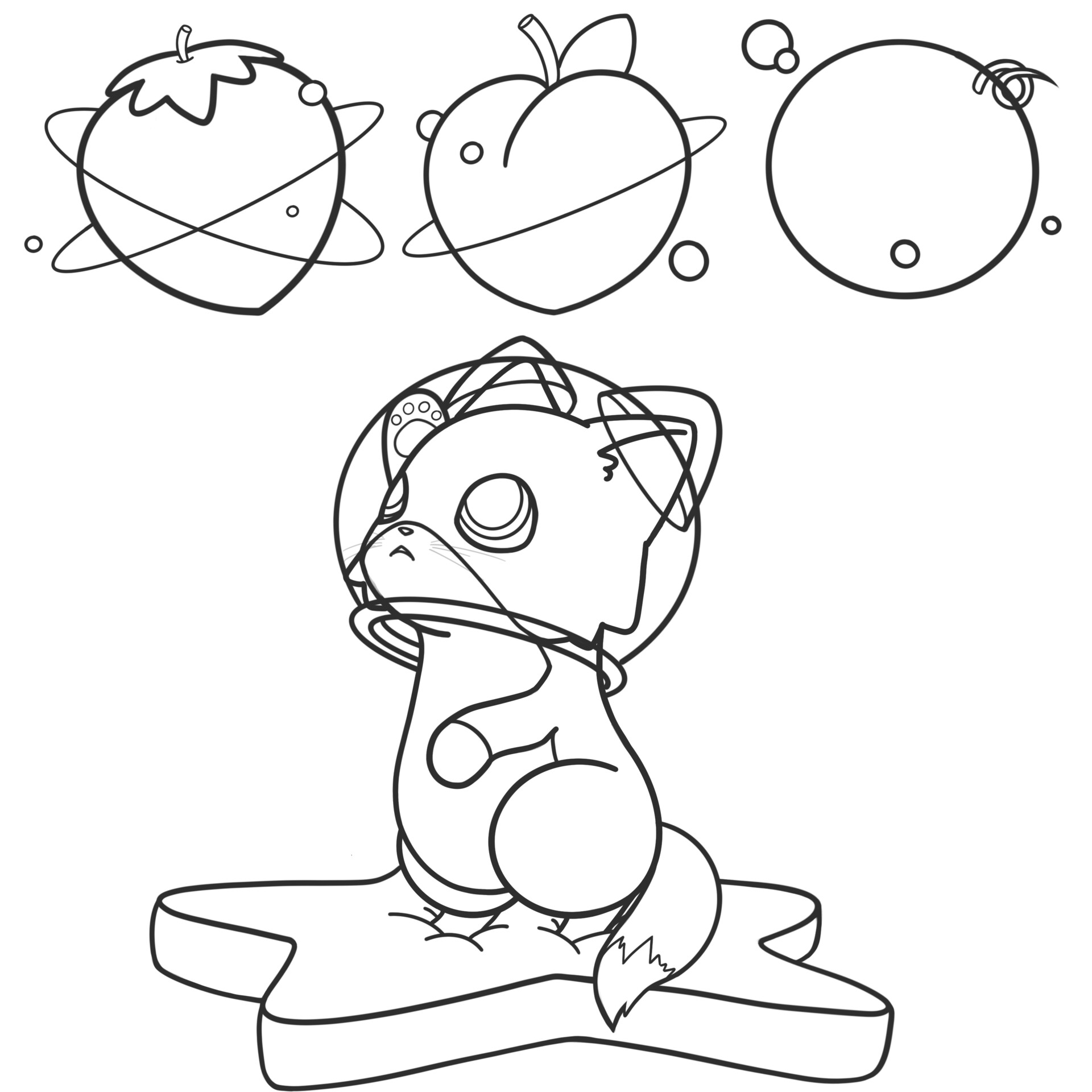 Kimi Yip - Space Cat Illustration