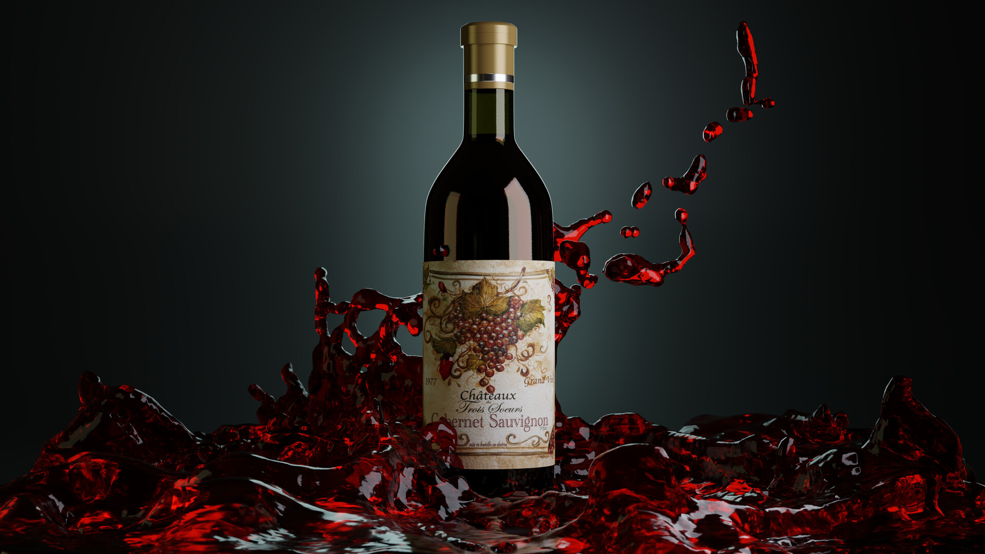 ArtStation - Product Animations In Blender "Wine"