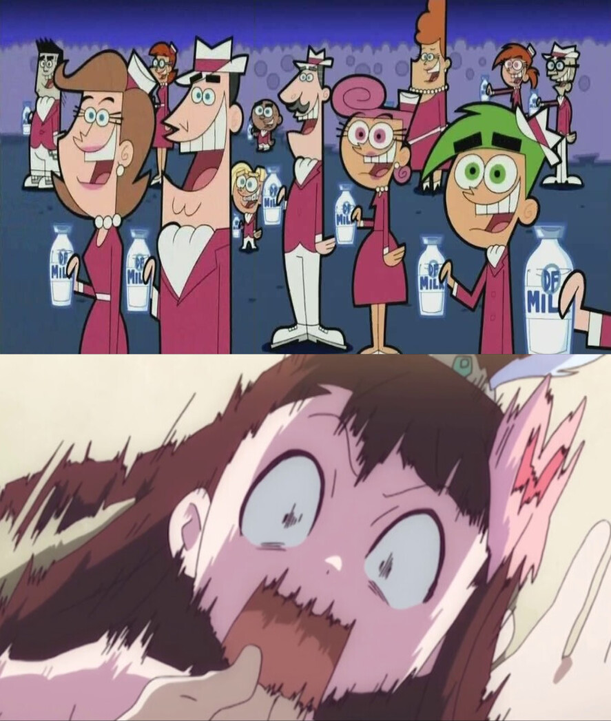 ArtStation - Milk Zombies Scares Akko Kagari