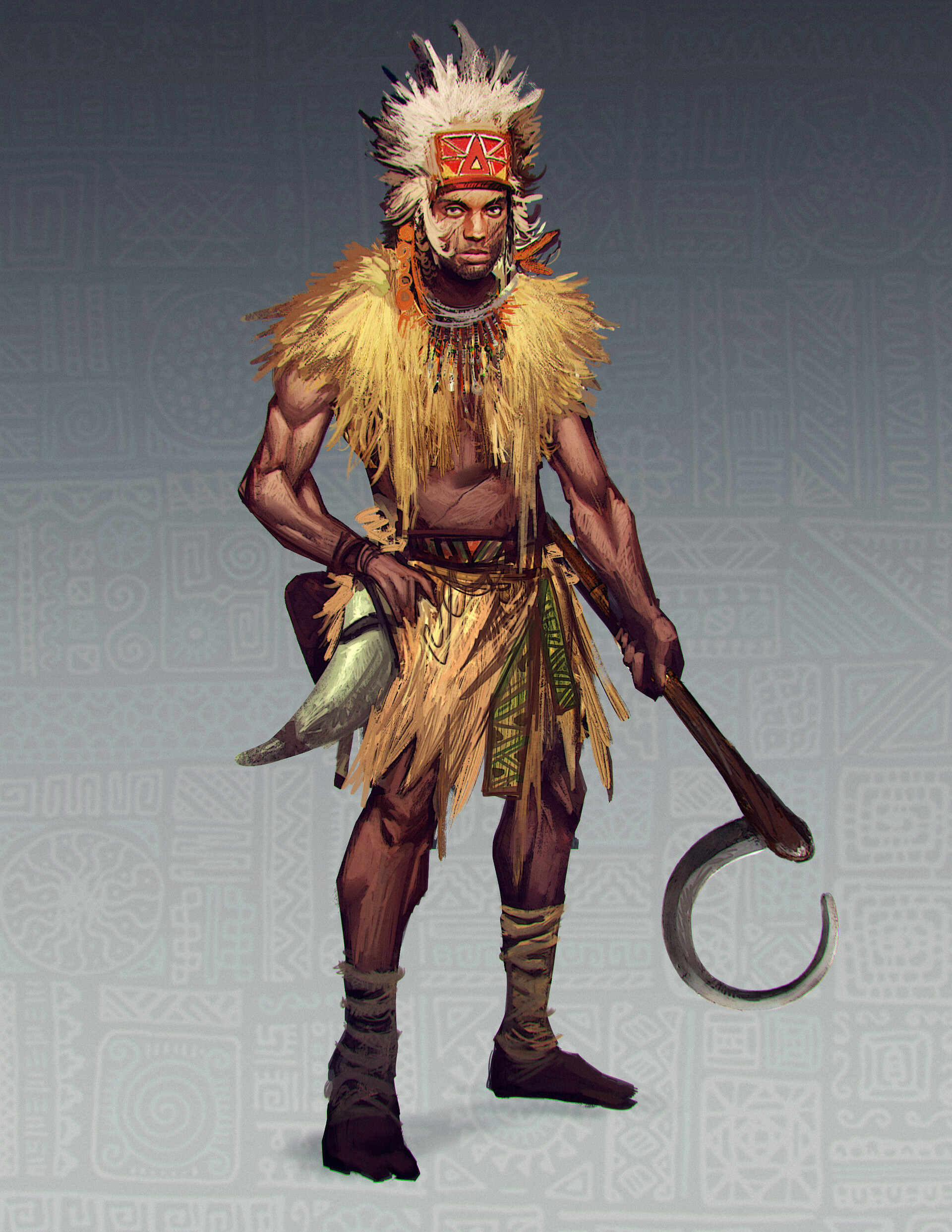 ArtStation - Tribal warrior