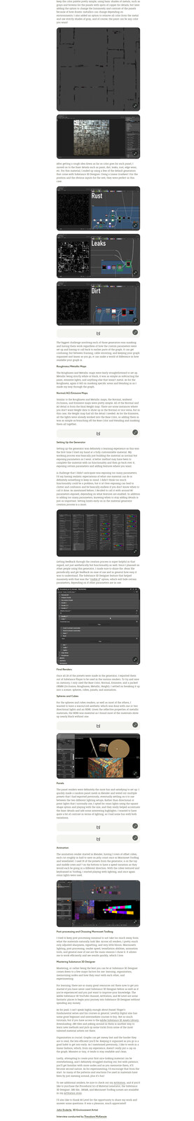John Enderle - 80 Level Interview- Procedural Sci-fi Material Generator