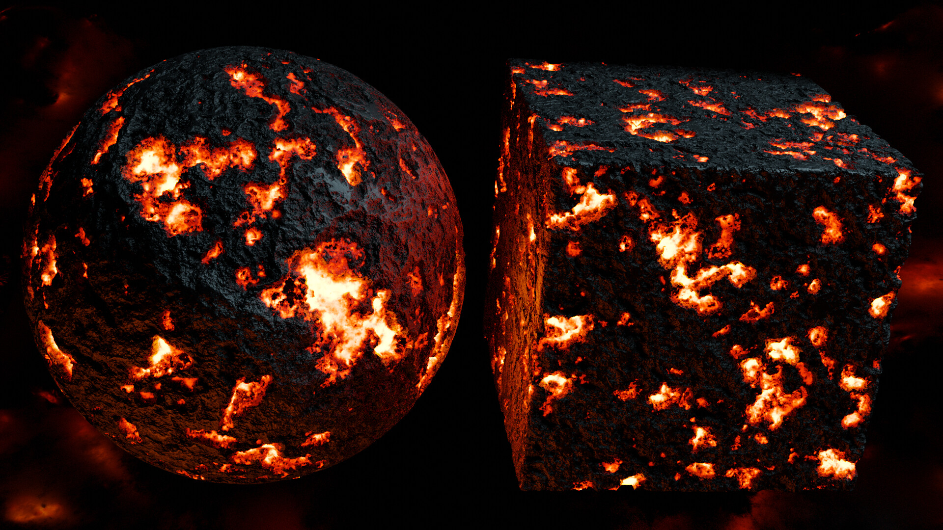 ArtStation - Procedural material - molten crust