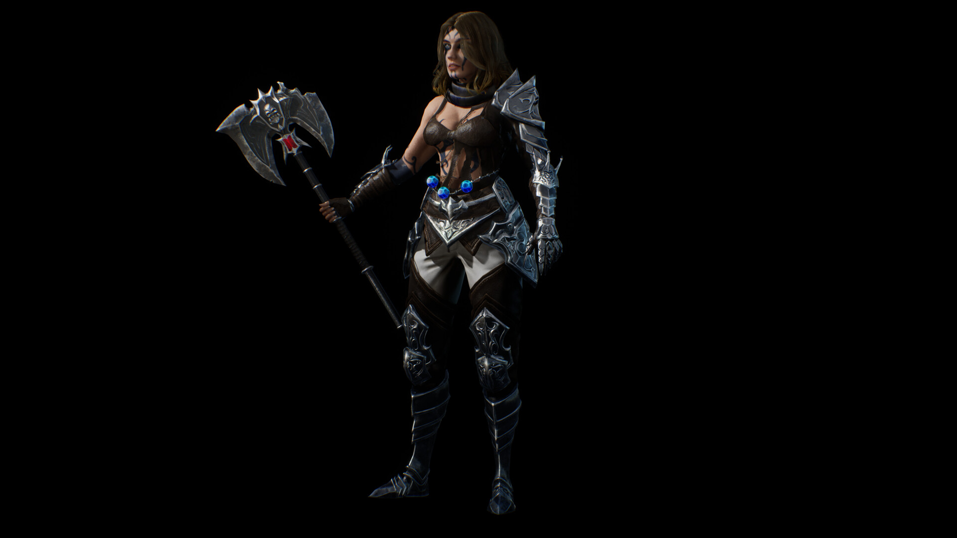 Female Barbarian Diablo 3 3d Model