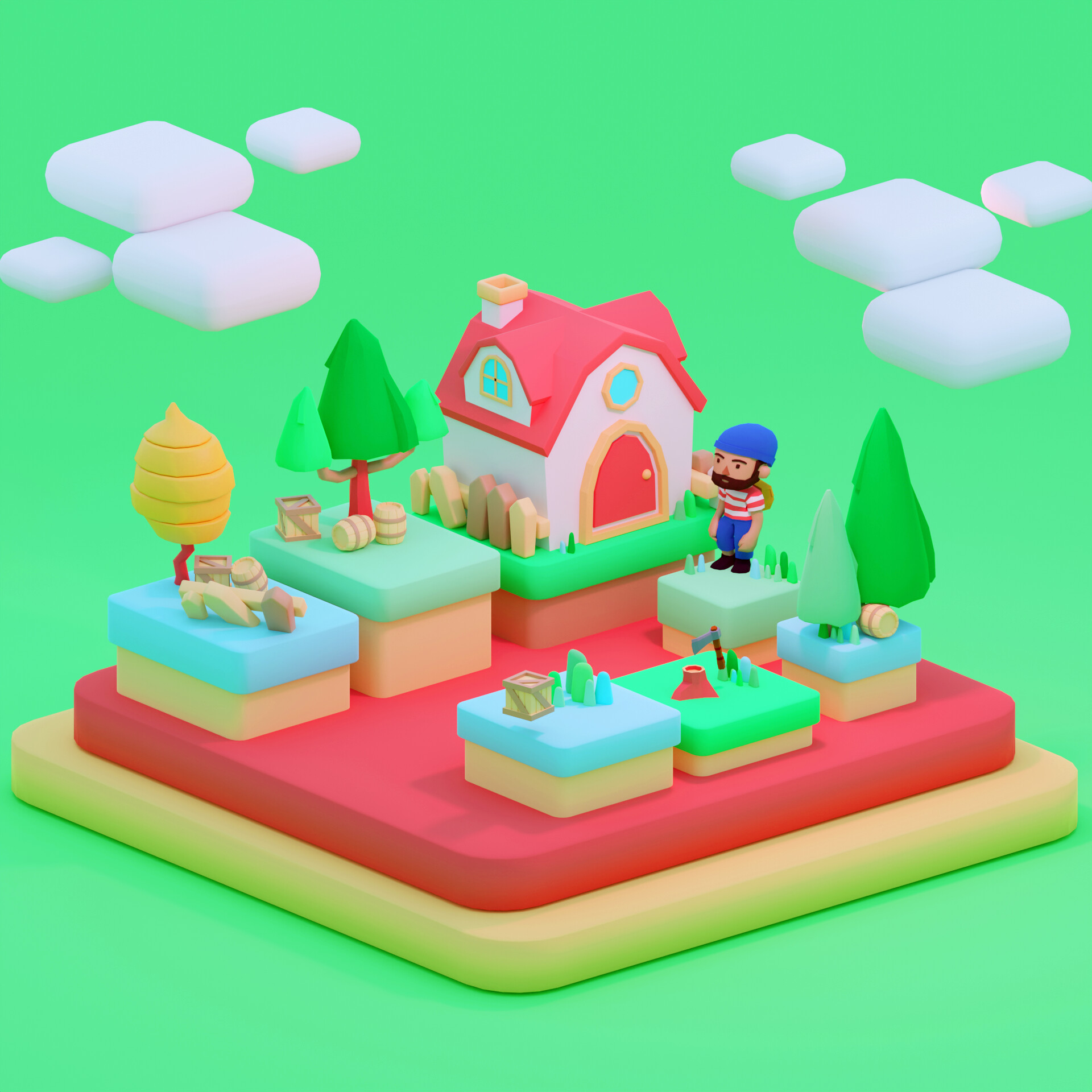 ArtStation - Lumberjack's house