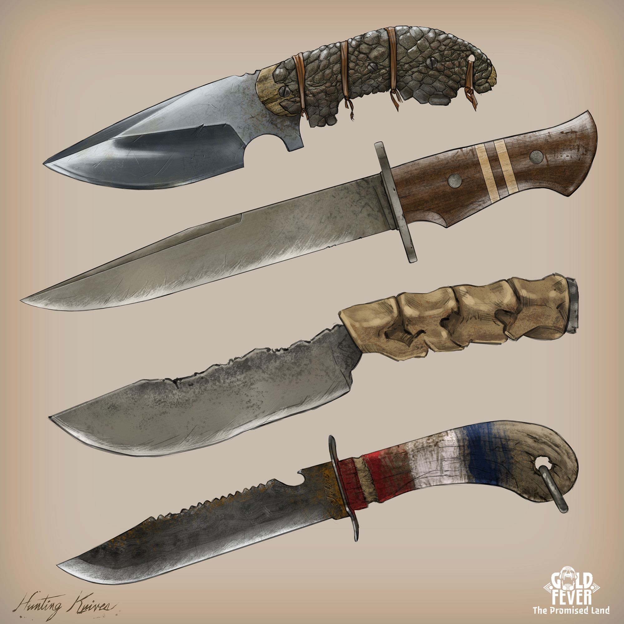 Ernesto Barroso - Portfolio - Hunting Knives Pack For Gold Fever - The ...