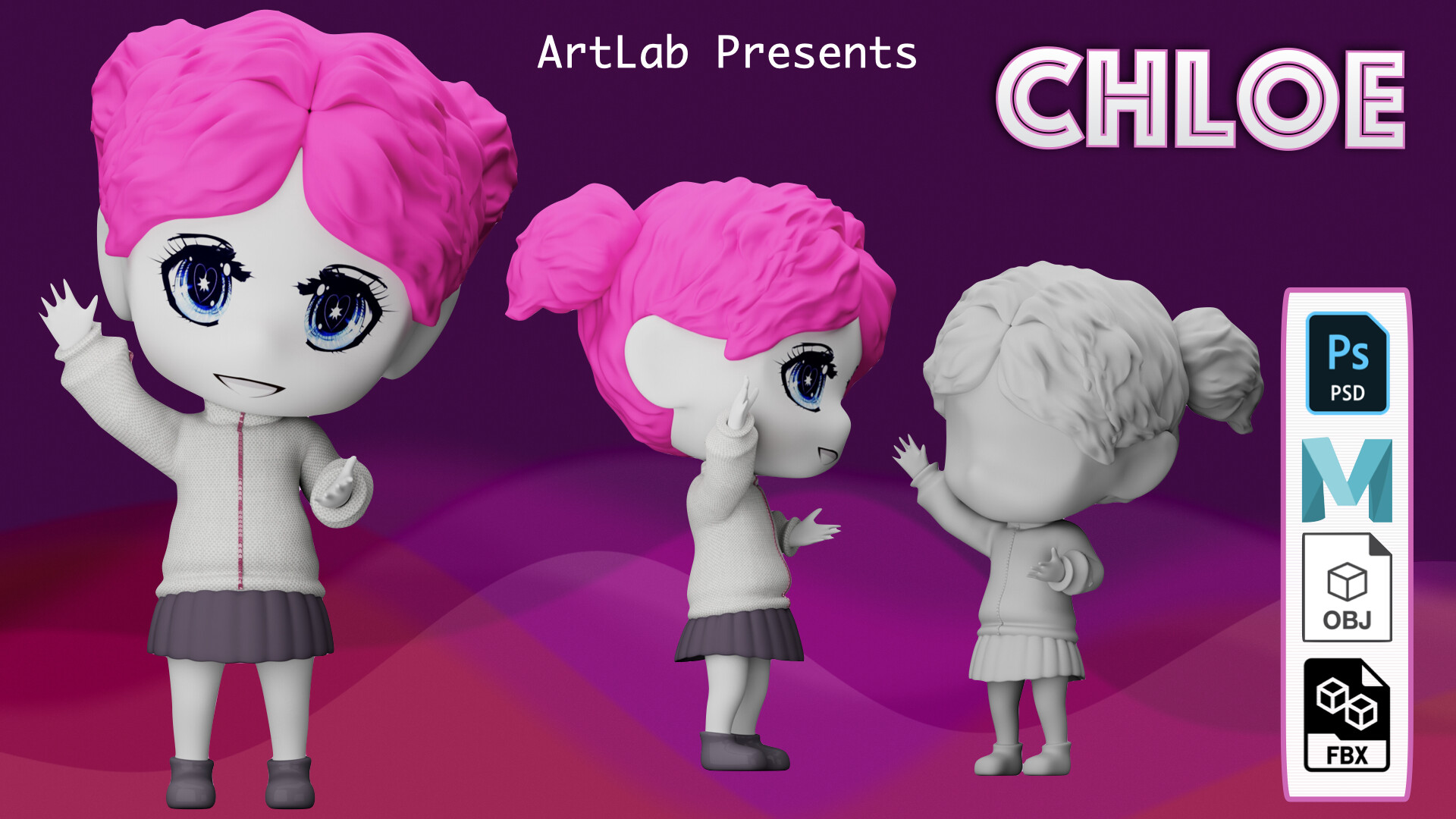 ArtStation - Chloe - A perfect 3D girl