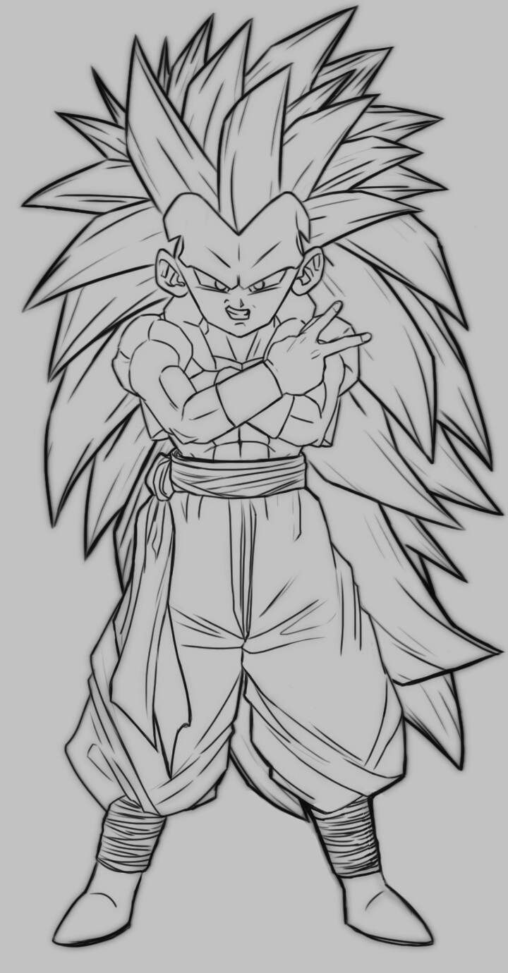 Gotenks Ssj3 Drawing