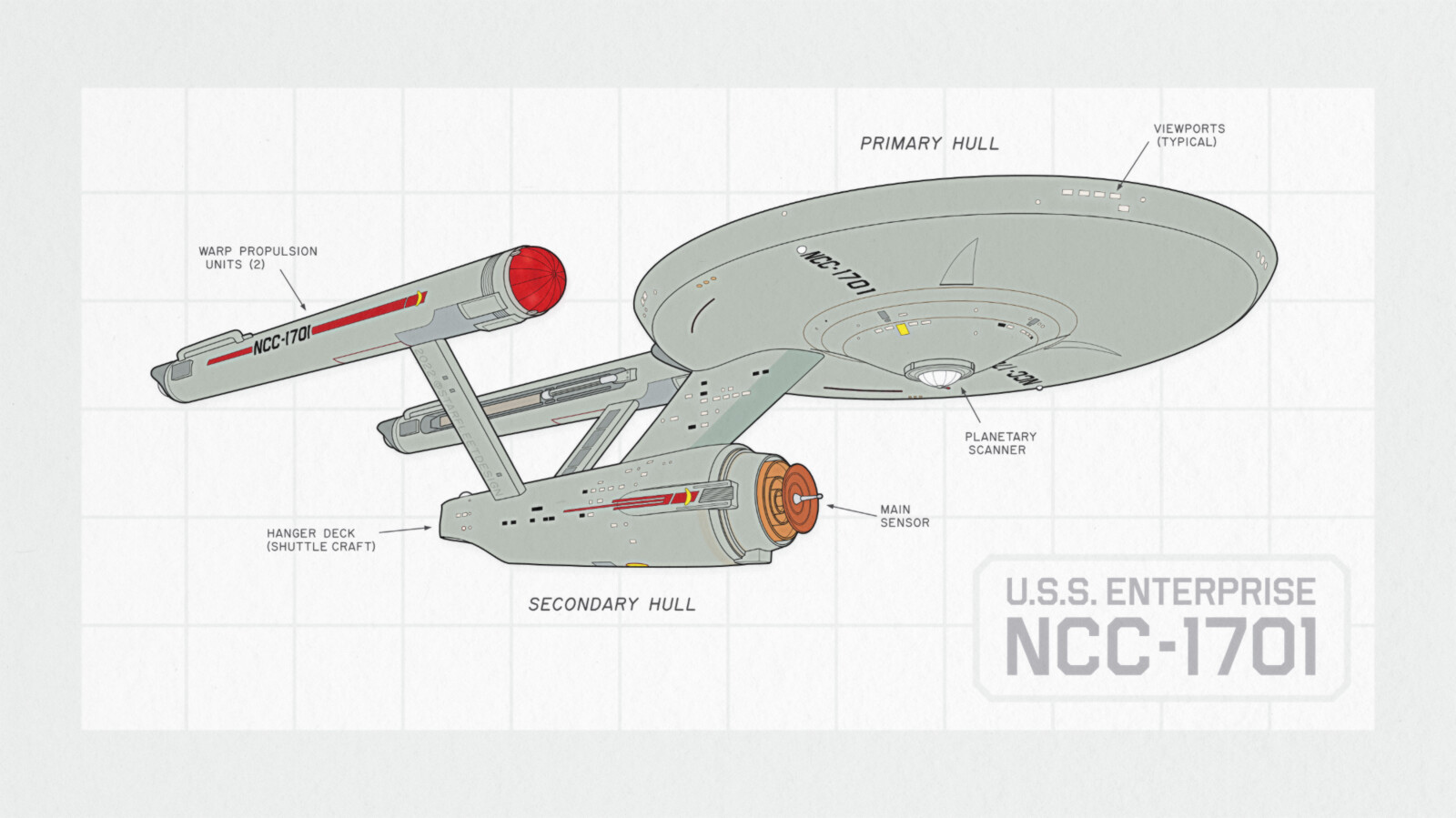 StarfleetDesign - USS Enterprise vector illustration
