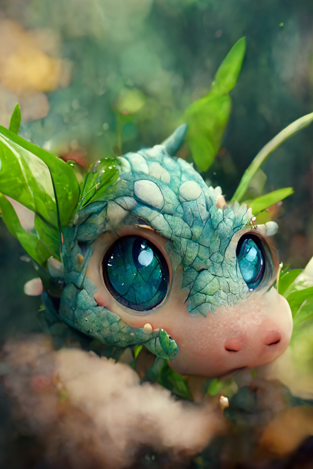 ArtStation - newborn cyan dragon
