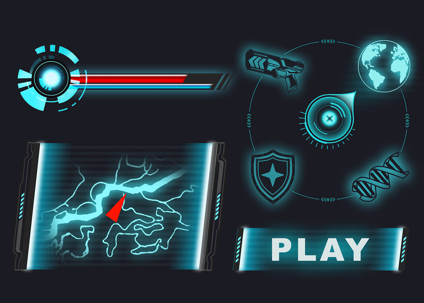 ArtStation - User Interface Elements - Sci-Fi