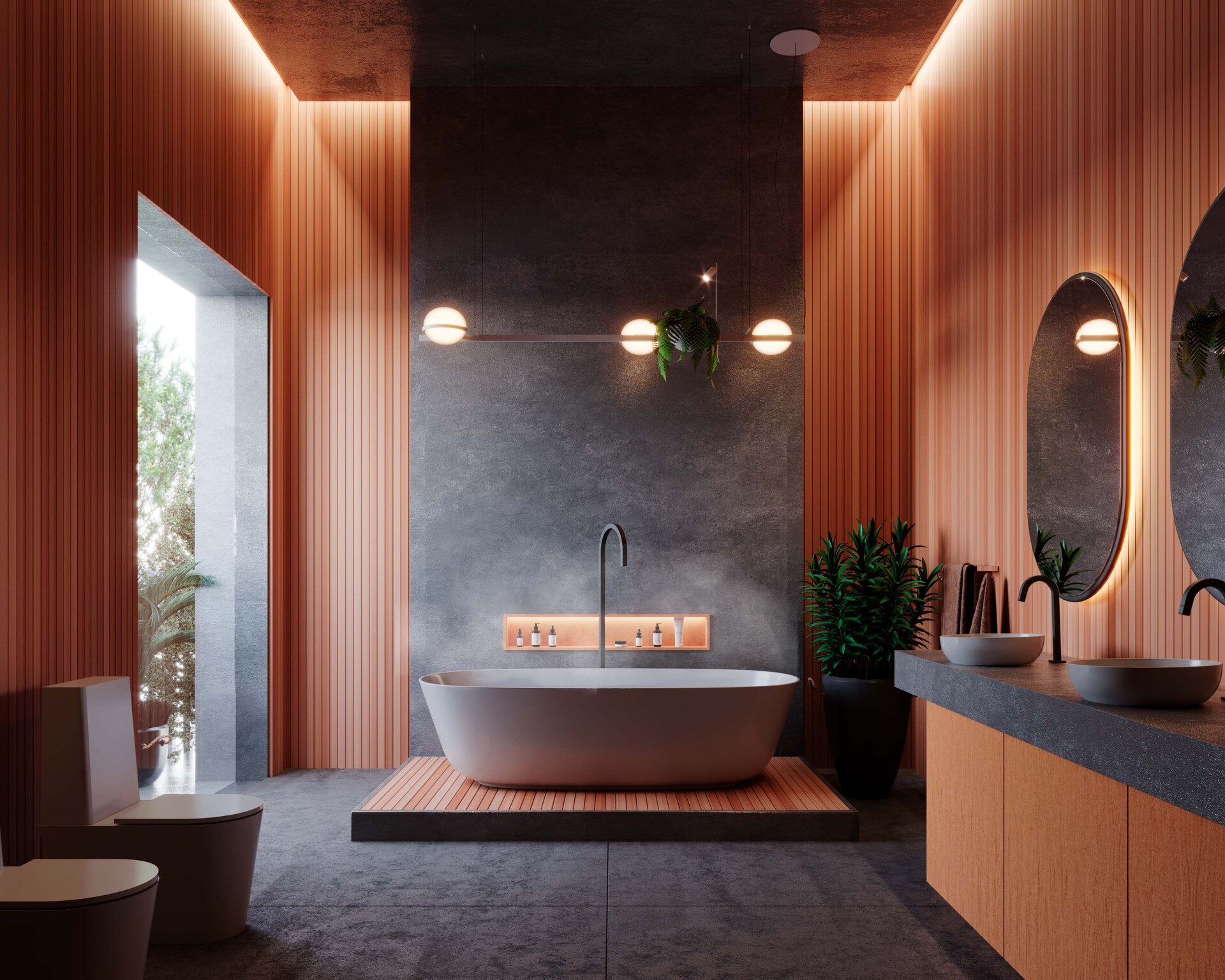 ArtStation - Relax wood Bathroom