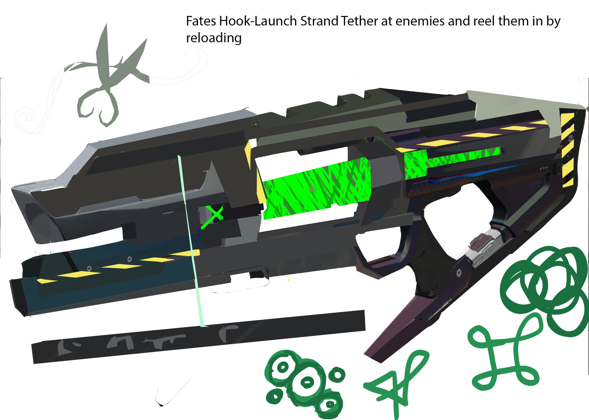 ArtStation - Fates Hook Destiny 2 Fan Strand Rocket Launcher