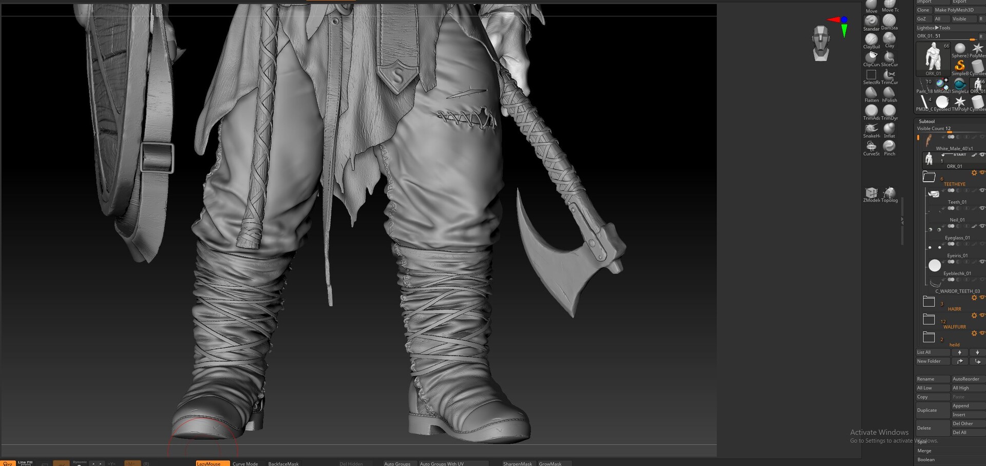 Bacho - World of Warcraft inspired Orc render