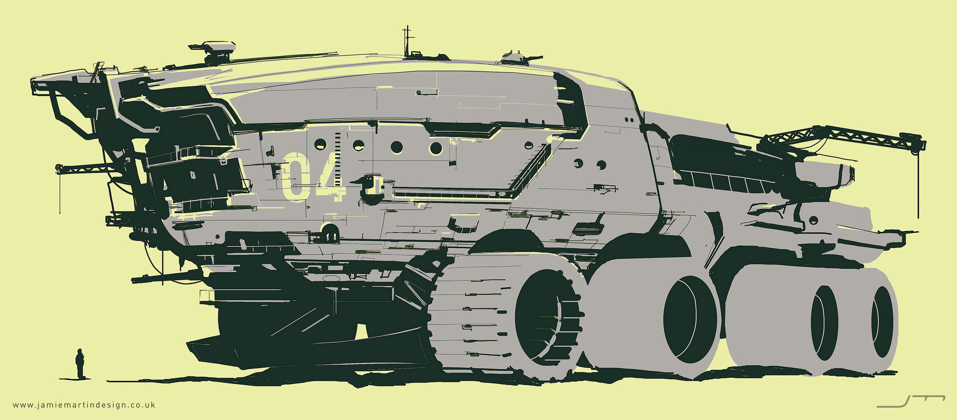 ArtStation - 'The Landship' - concept vehicle sketches
