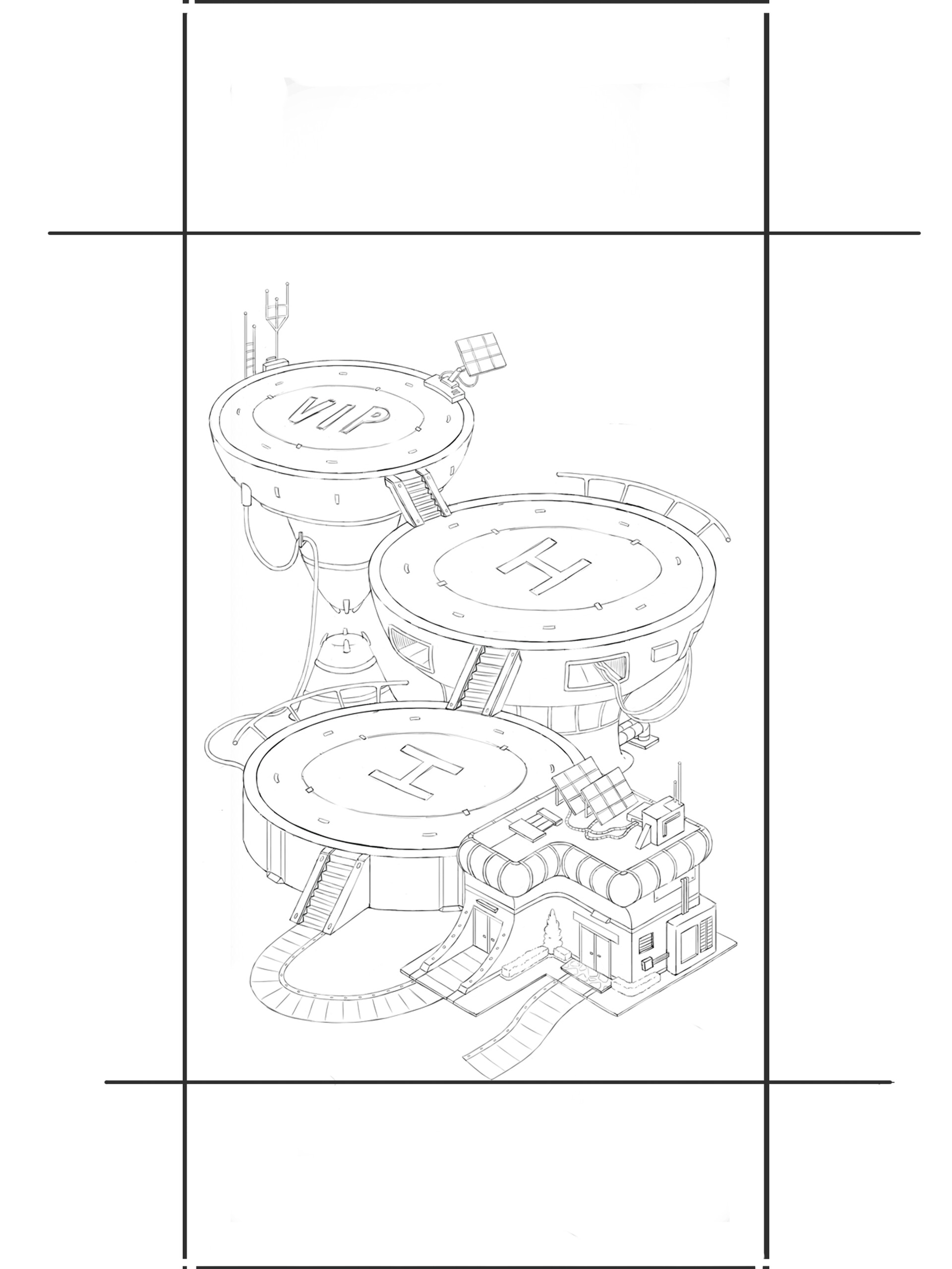 ArtStation - Helipad Level Design