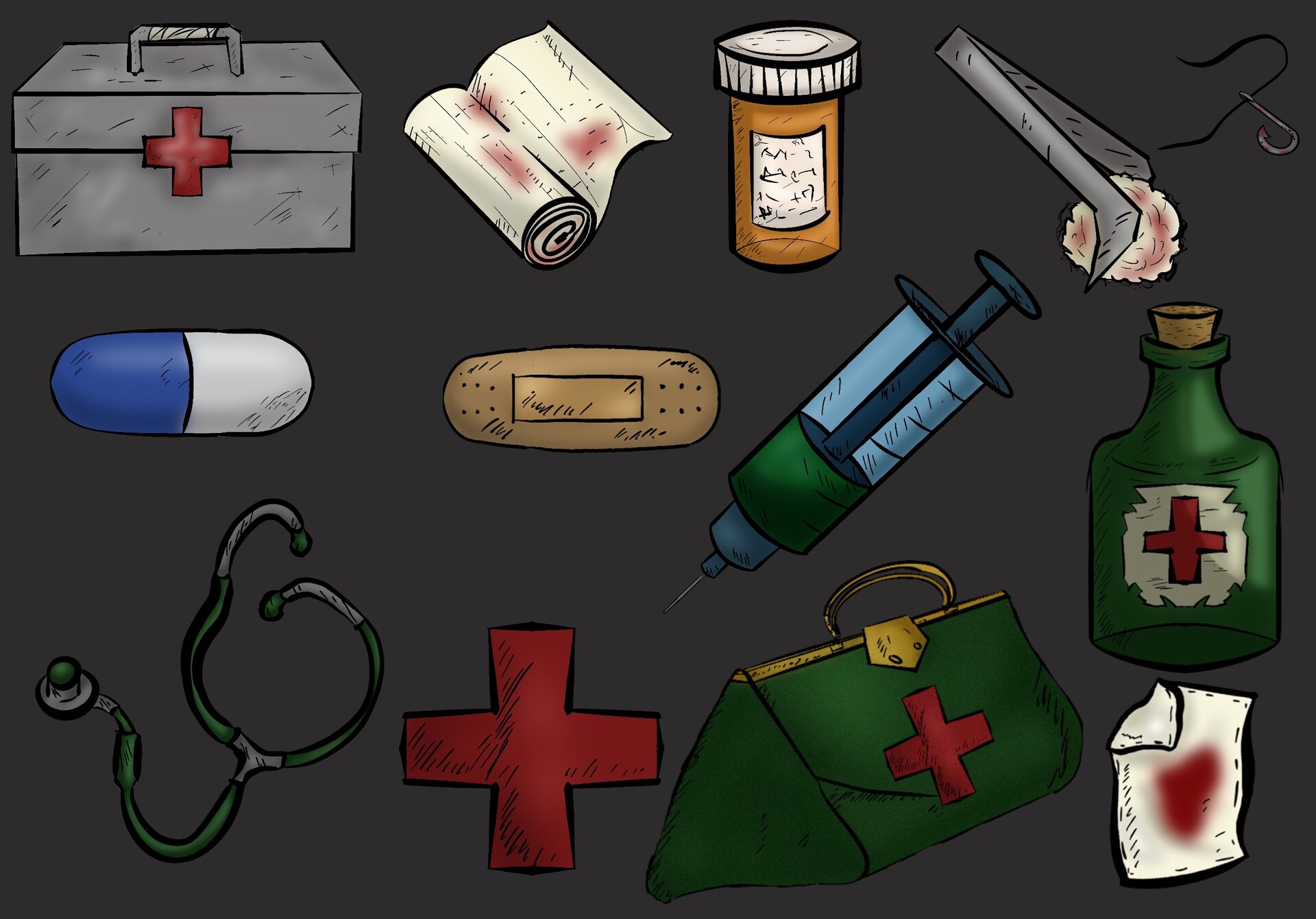 ArtStation - [ILLUSTRATED UI] REPRESENTING HEALING IN VIDEO GAME