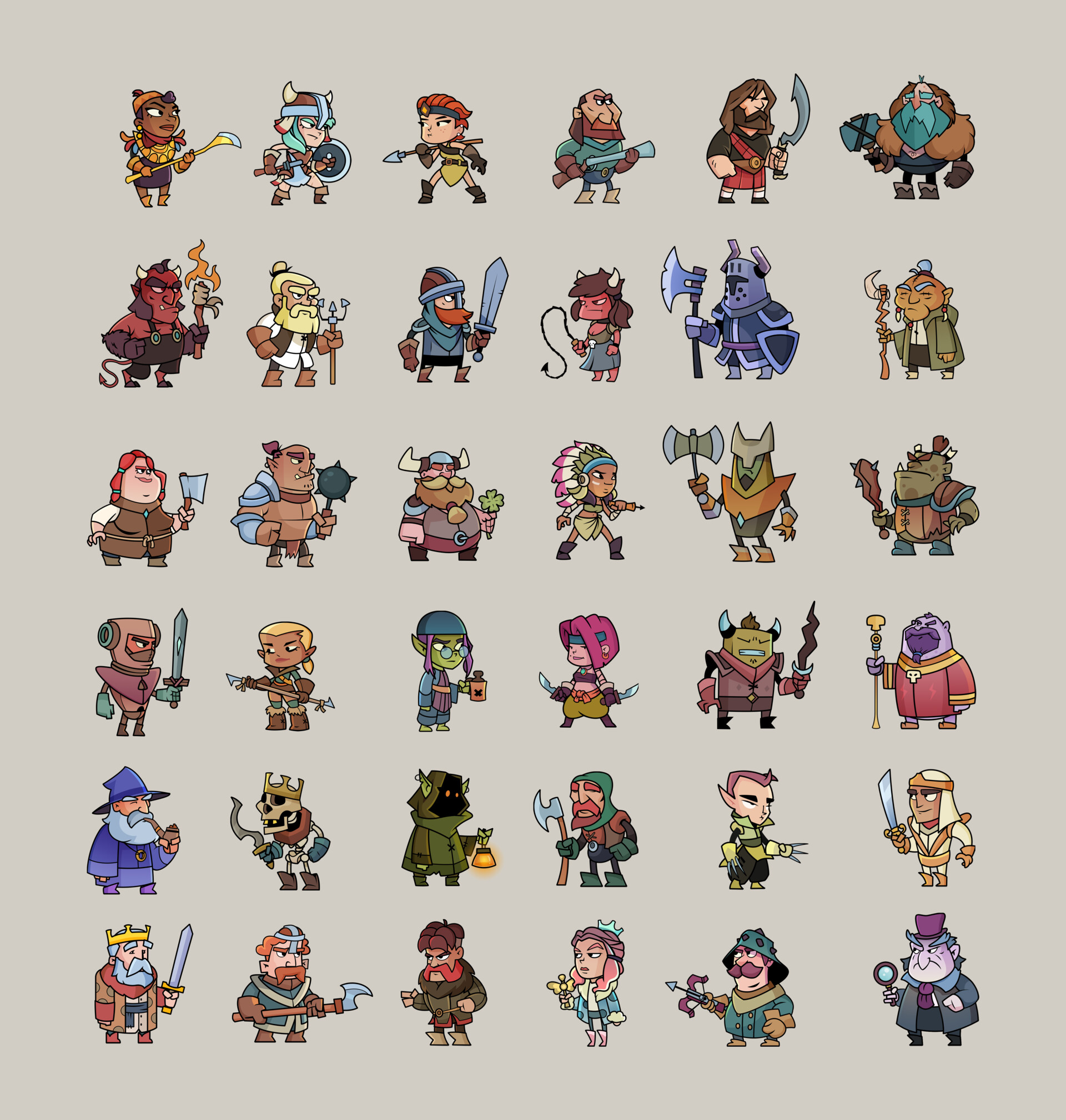 ArtStation - Characters for "Hero Adventure: RPG Time" Mobile Game