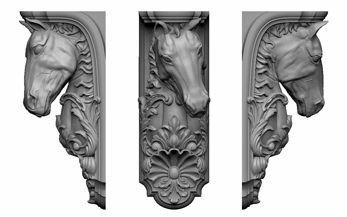 ArtStation - bracket with horse head
