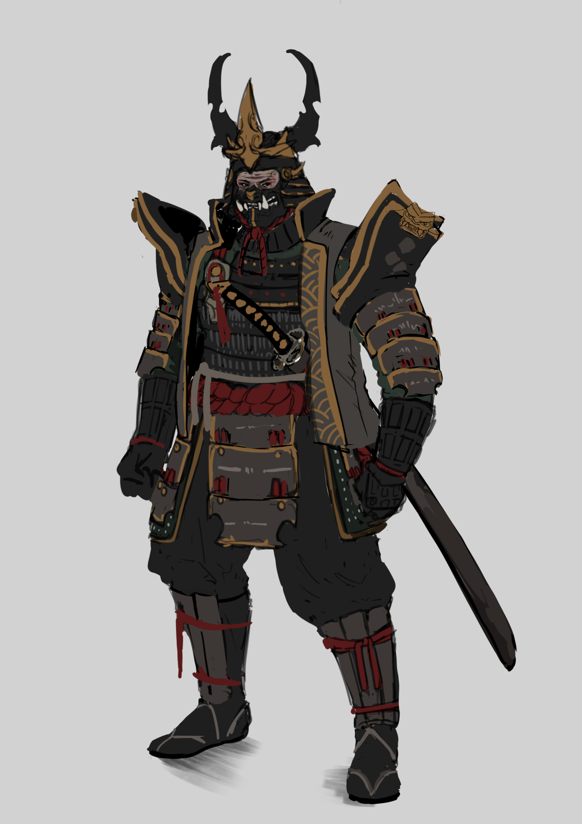 ArtStation - Villain Samurai Sketch