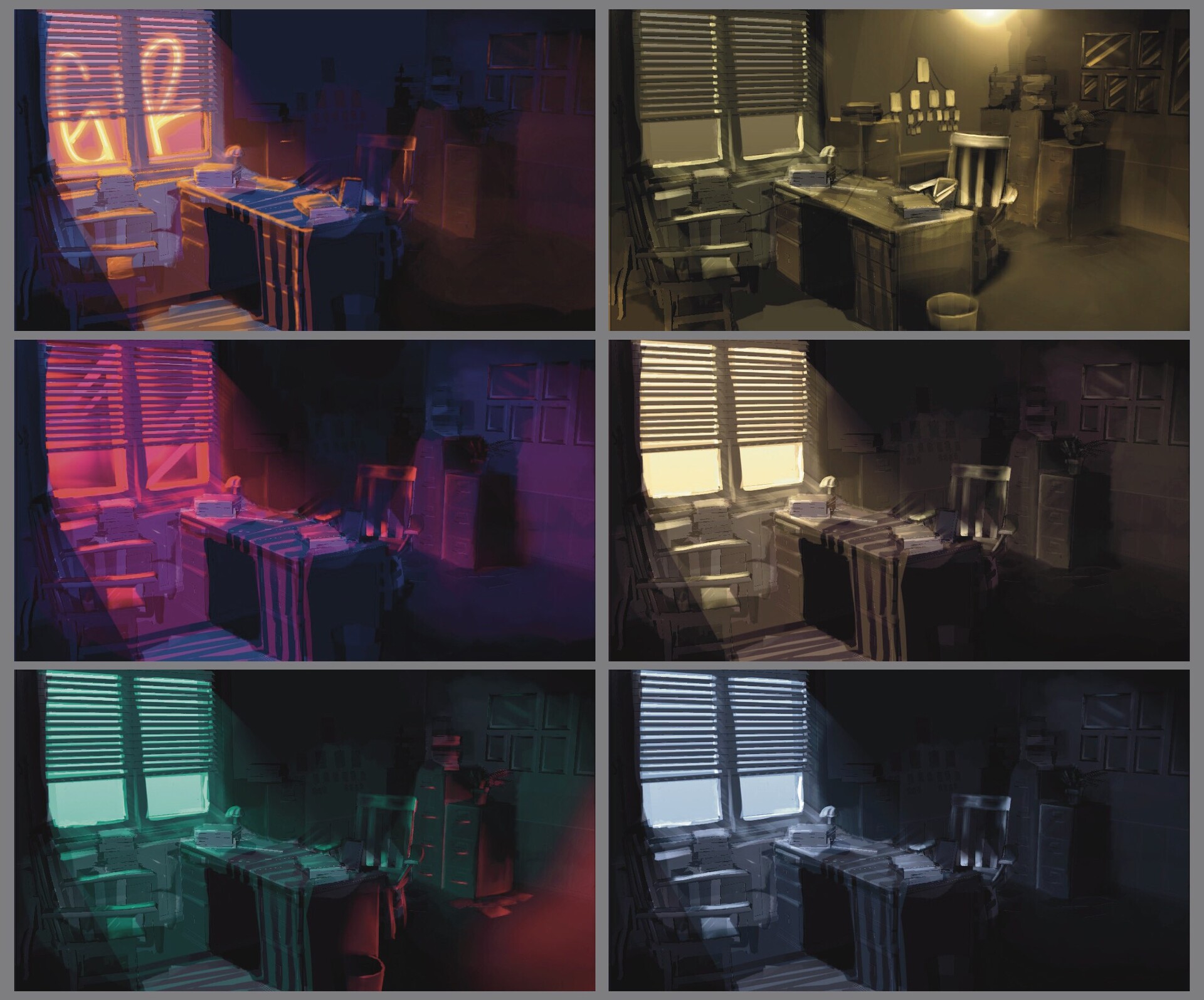 ArtStation - PI Noir Genre- Lighting Studies