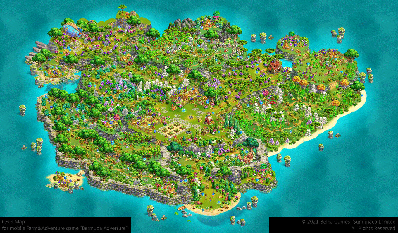 ArtStation - Level map (BAJuicyIsland)