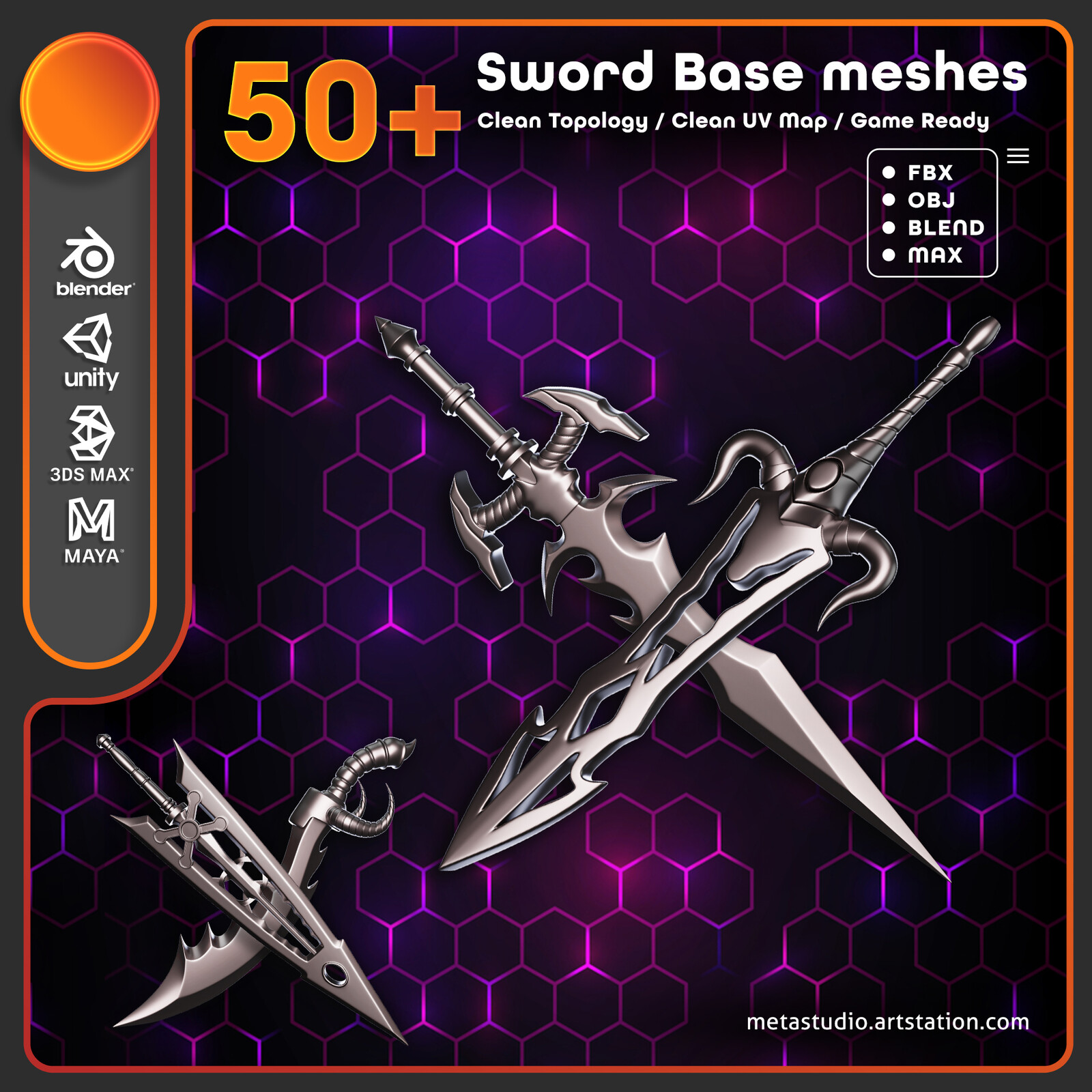 Meta Studio - 50 Sword Base Mesh