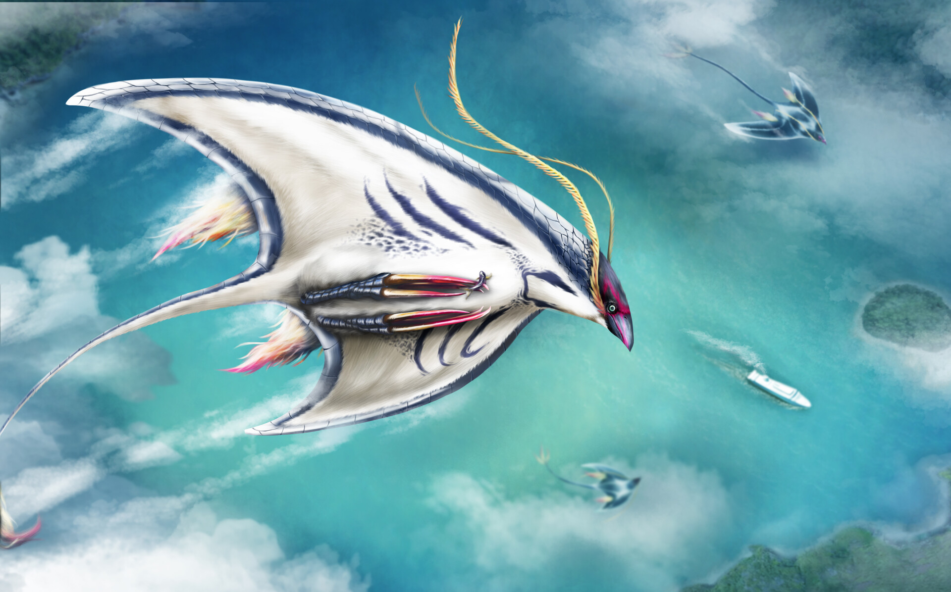 ArtStation - Creature Design: Manta Kite