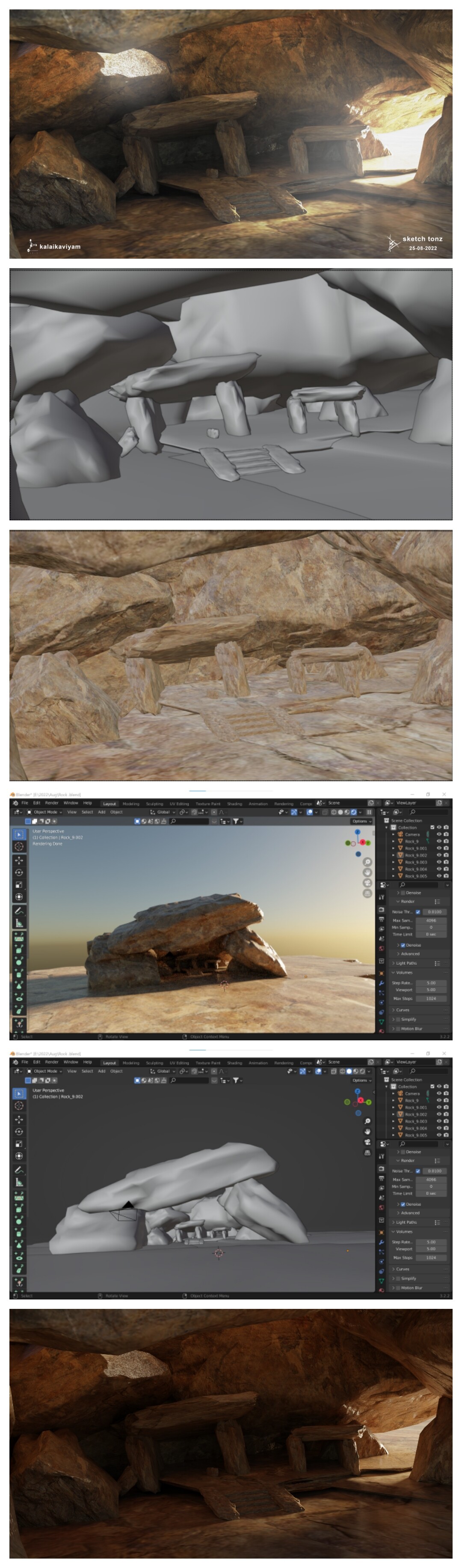 ArtStation - environment concept art rock cave