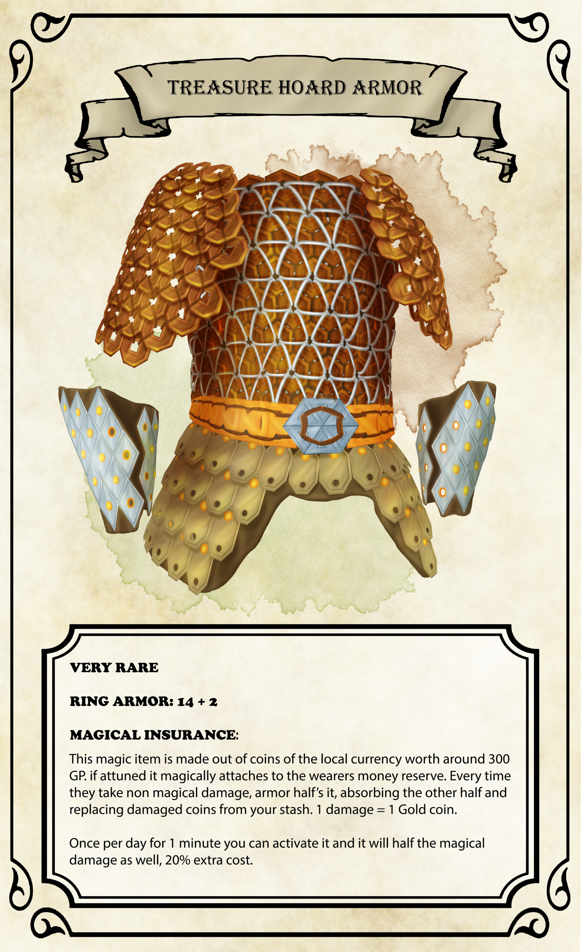 ArtStation - Coin armor for D&D