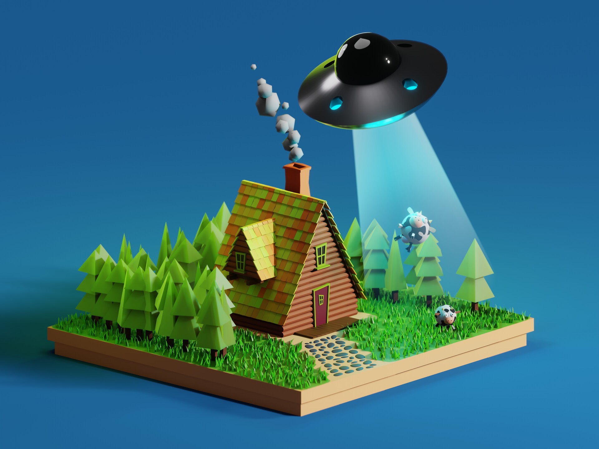 ArtStation - Сow kidnapping