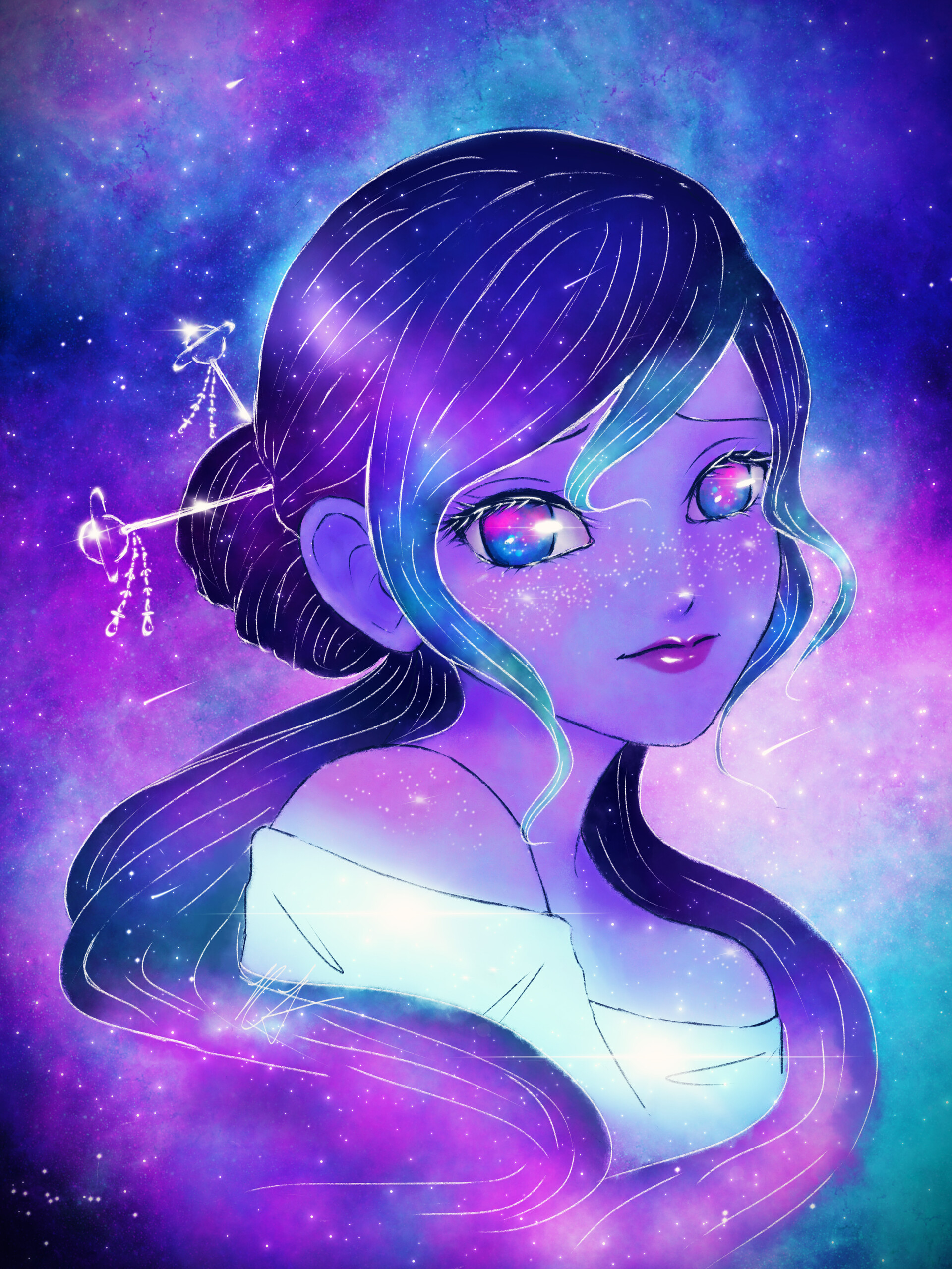 Anime Galaxy Goddess Artist: Atents Title: 07galaxy Card: Aion,