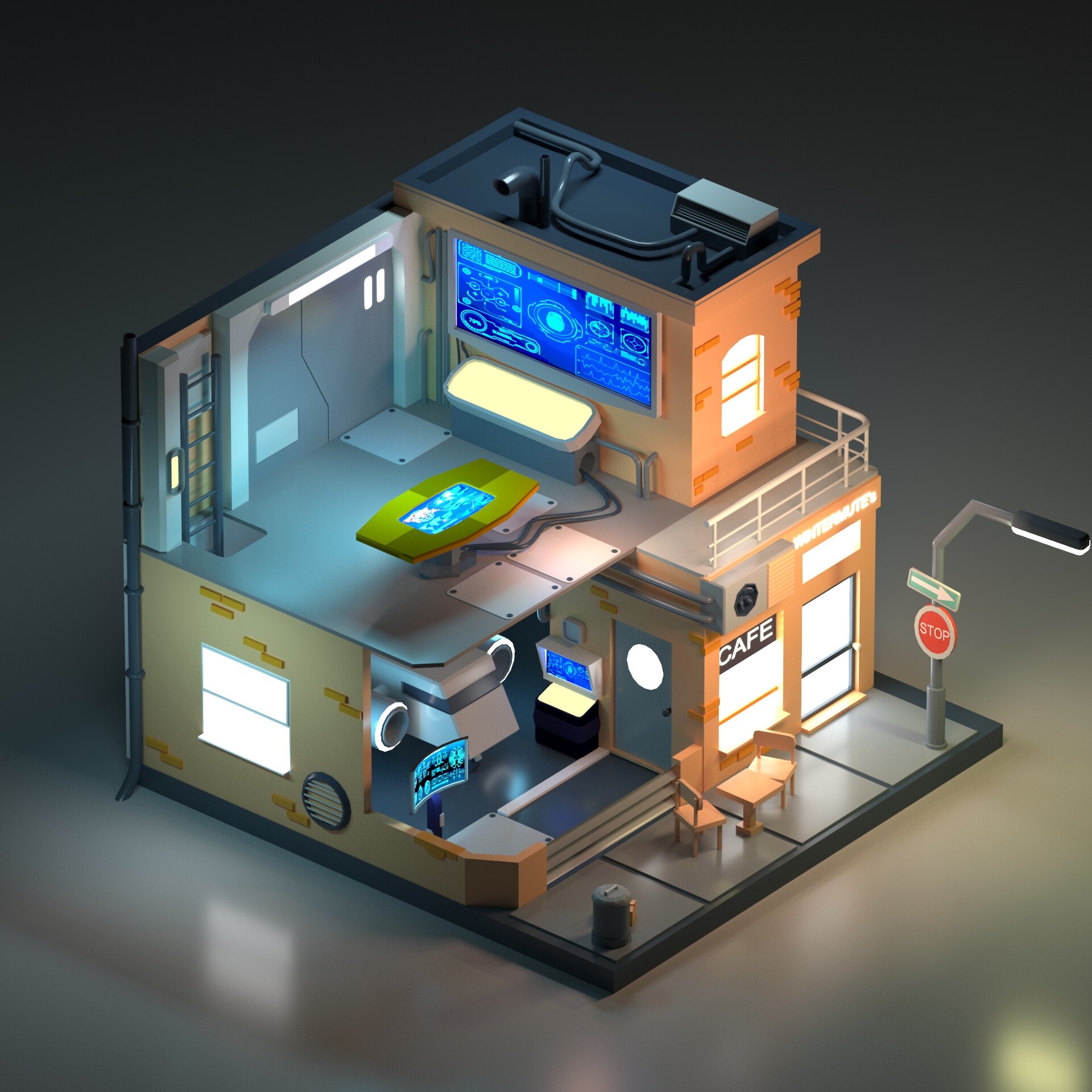 ArtStation - Single diorama Building