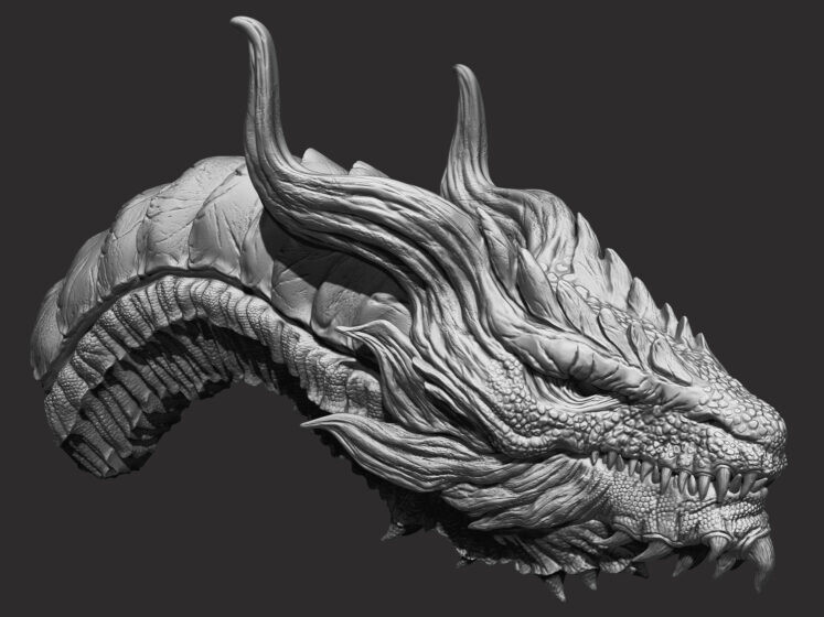 ArtStation - Dragon Head 3D model