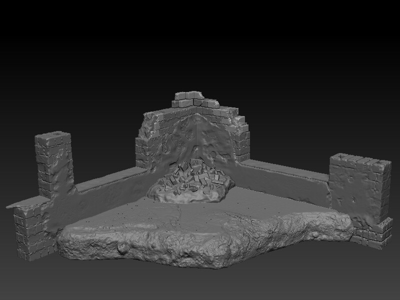 ArtStation - Destroyed Wall