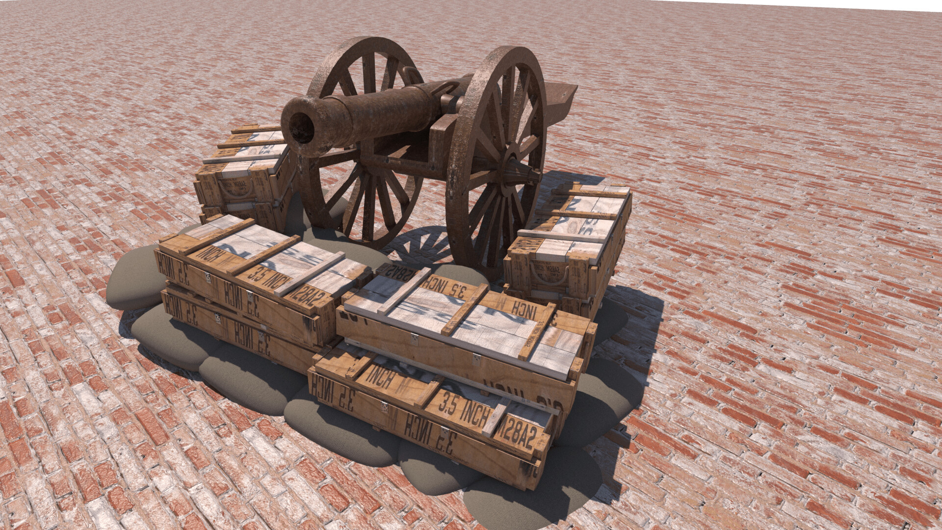 ArtStation - Cannon And Ammo Box