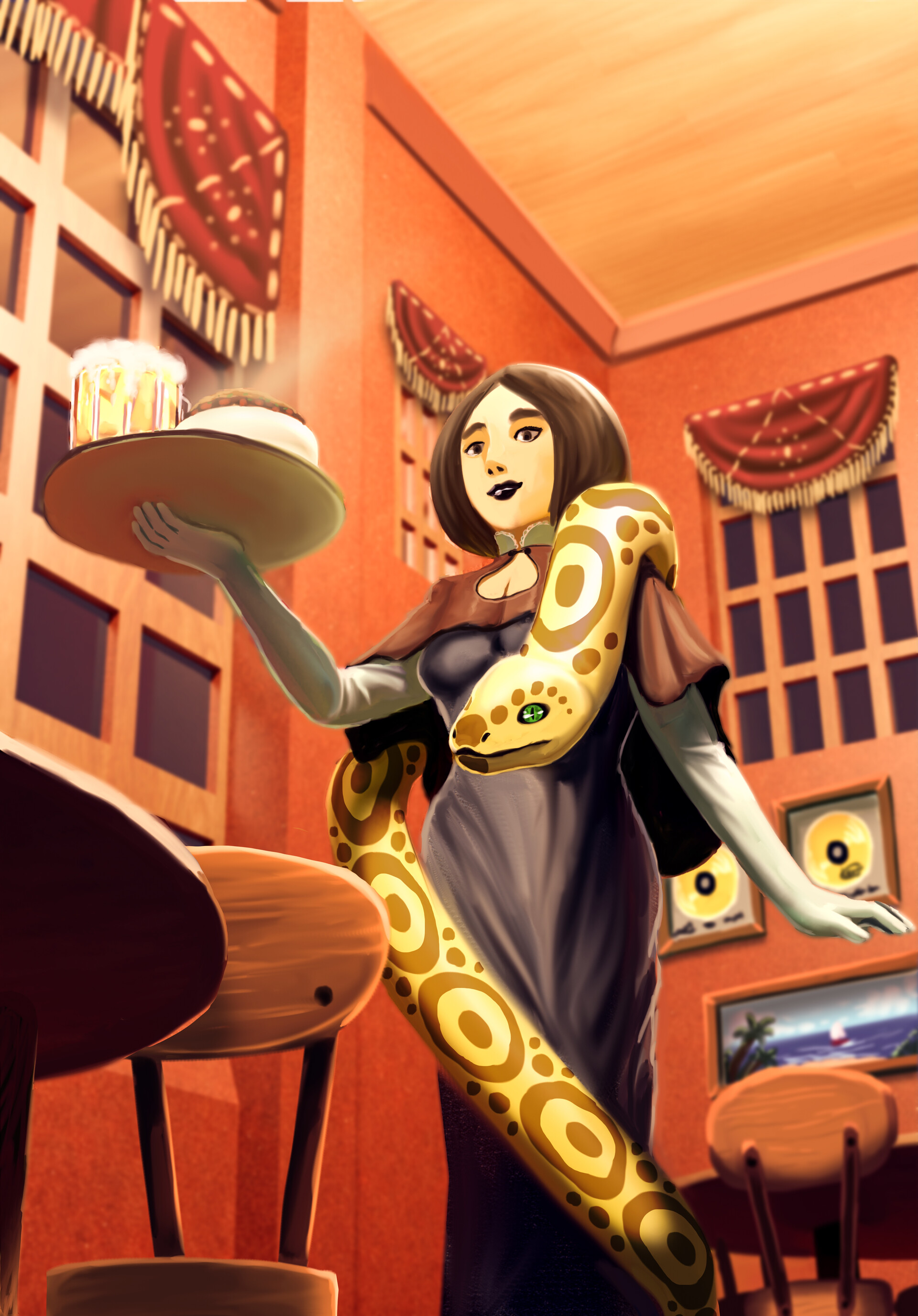 ArtStation - Mujer boa